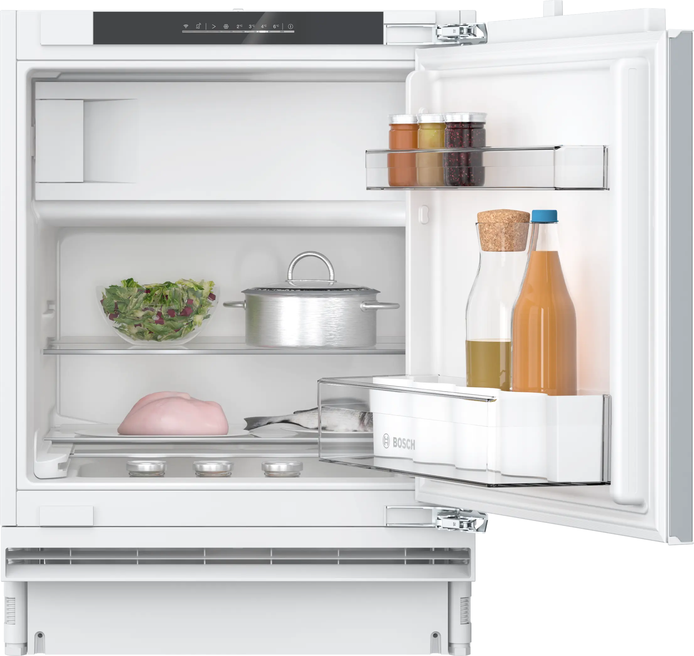 Bosch KUL22VFD0G Series 4 Built-Under Fridge with Ice Box, Fixed Hinge ...