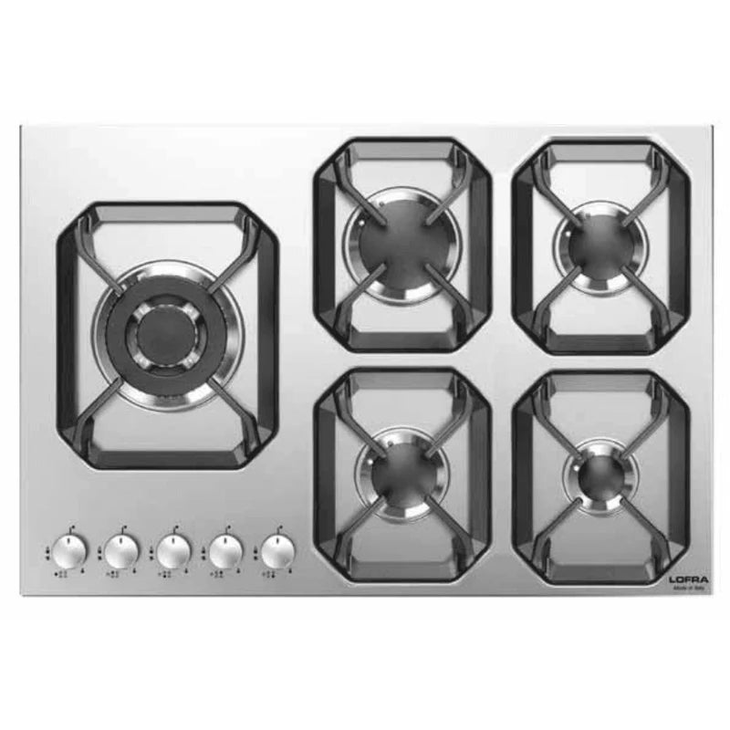 Professional Stainless Steel Hob 75 cm - Urano - Steel - Triple Ring ...